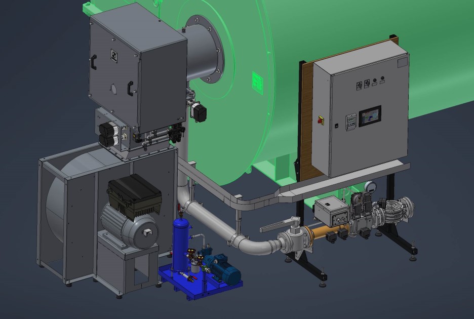 Easy to install pre-assembeled burner system